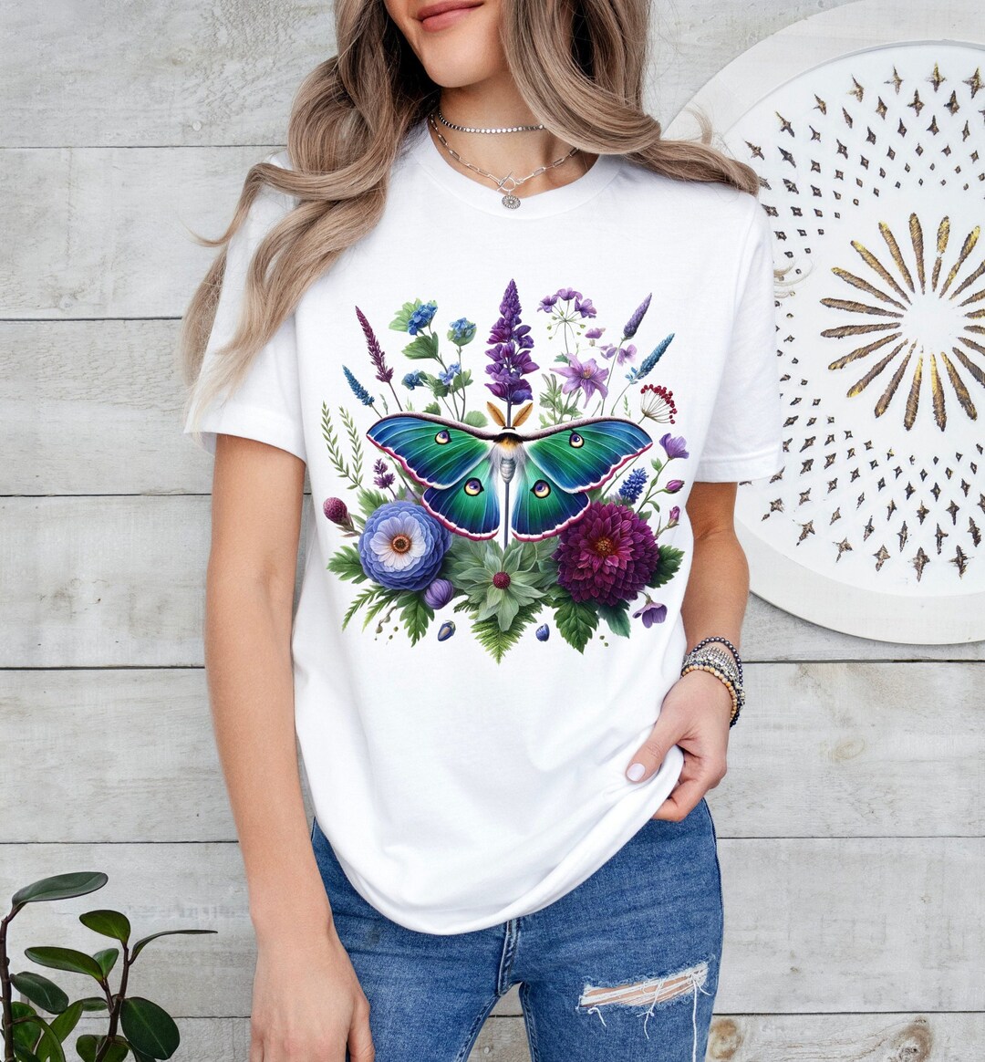 Luna Moth Shirt, Luna Moth Art, Gothic Luna Moth, Witchy Luna Moth ...