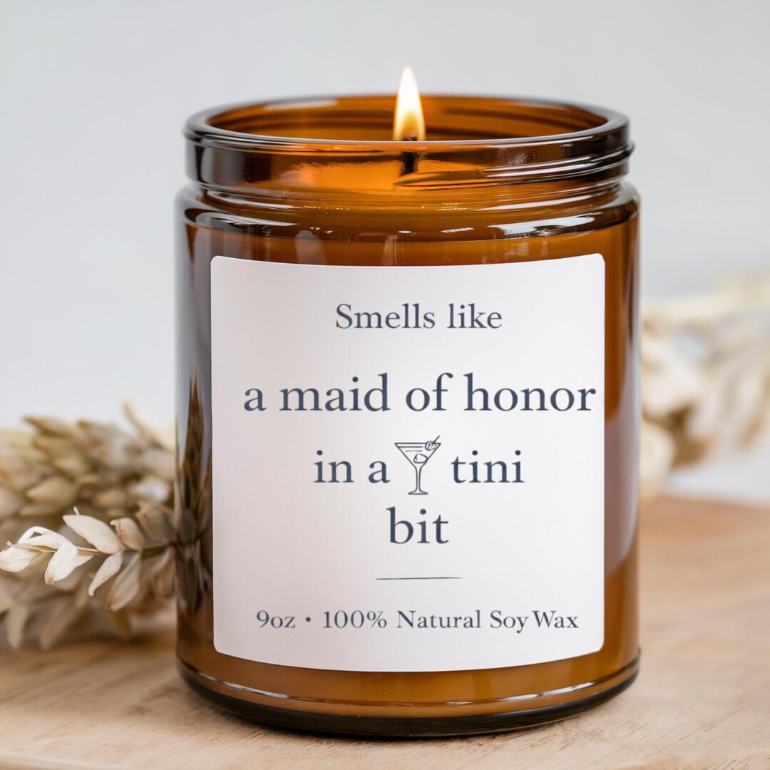 Smells Like a Maid of Honor Candle Maid of Honor Gift Maid of Honor Box ...
