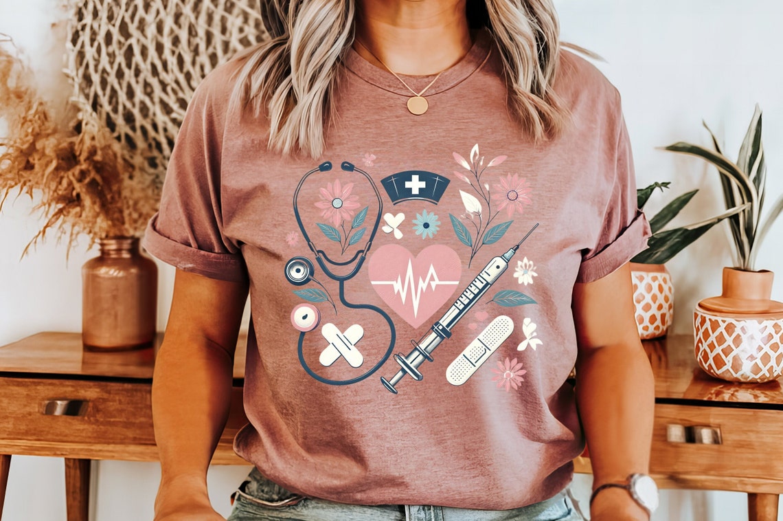 Medical Symbols Shirt, Nurse Graduation Gift, Oncology Nurse Apparel ...