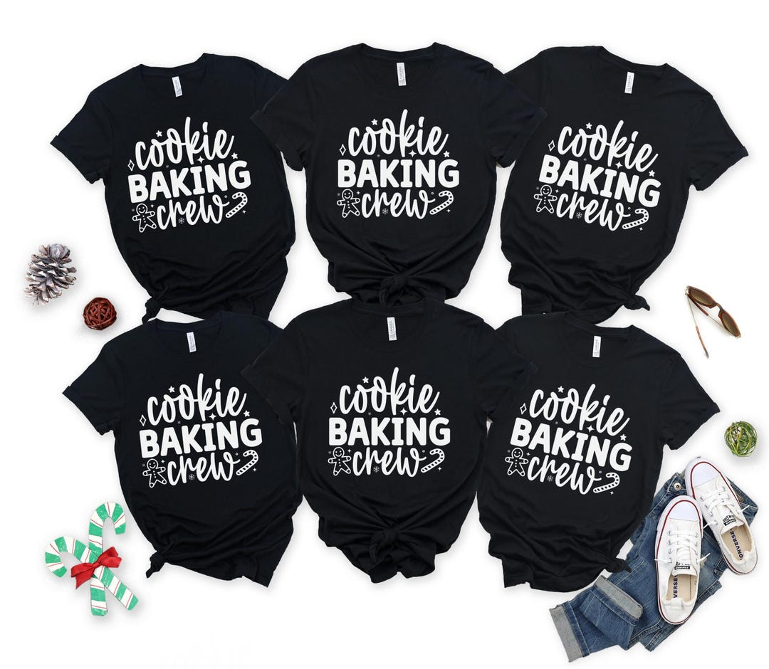 Cookie Baking Crew Shirts - Christmas Matching Holiday Tees for Family ...