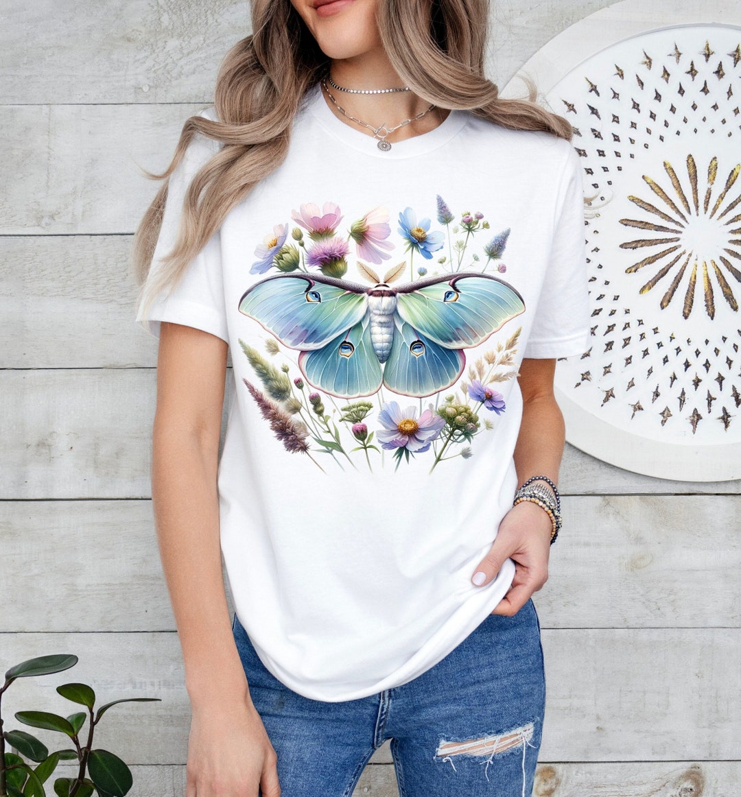Luna Moth Shirt, Gothic Luna Moth, Witchy Luna Moth, Luna Moth Art ...