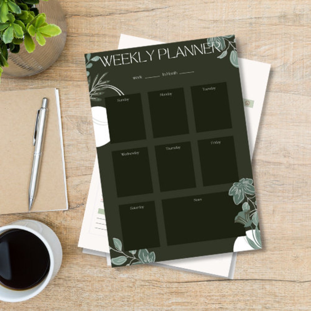 Organize Your Week: Printable Weekly Planner for Peak Productivity - Etsy