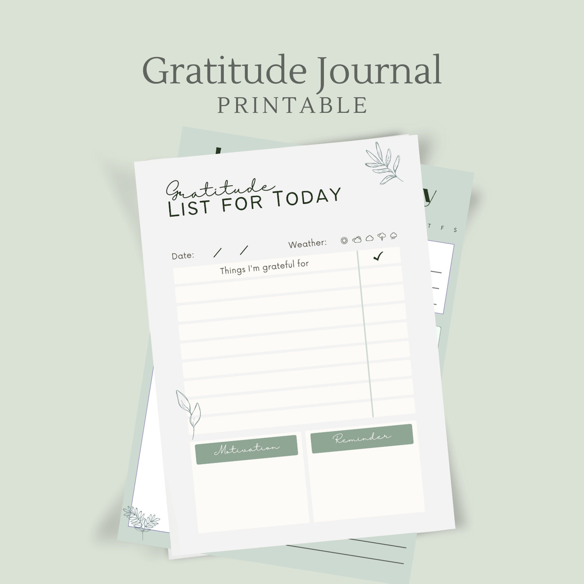 Daily Gratitude: A Printable Journal for Daily Appreciation - Etsy