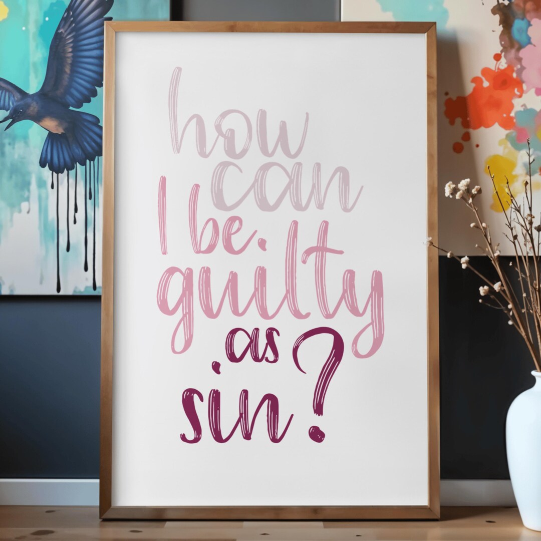 Taylor Swift Guilty as Sin Print - Etsy