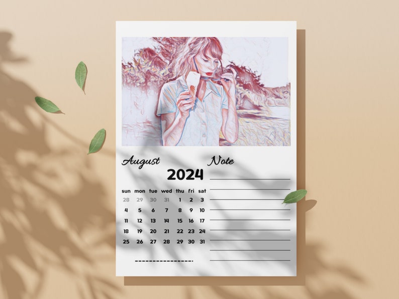 2024 Taylor Swift Calendar taylor Swift Print Calendar, Monthly ...