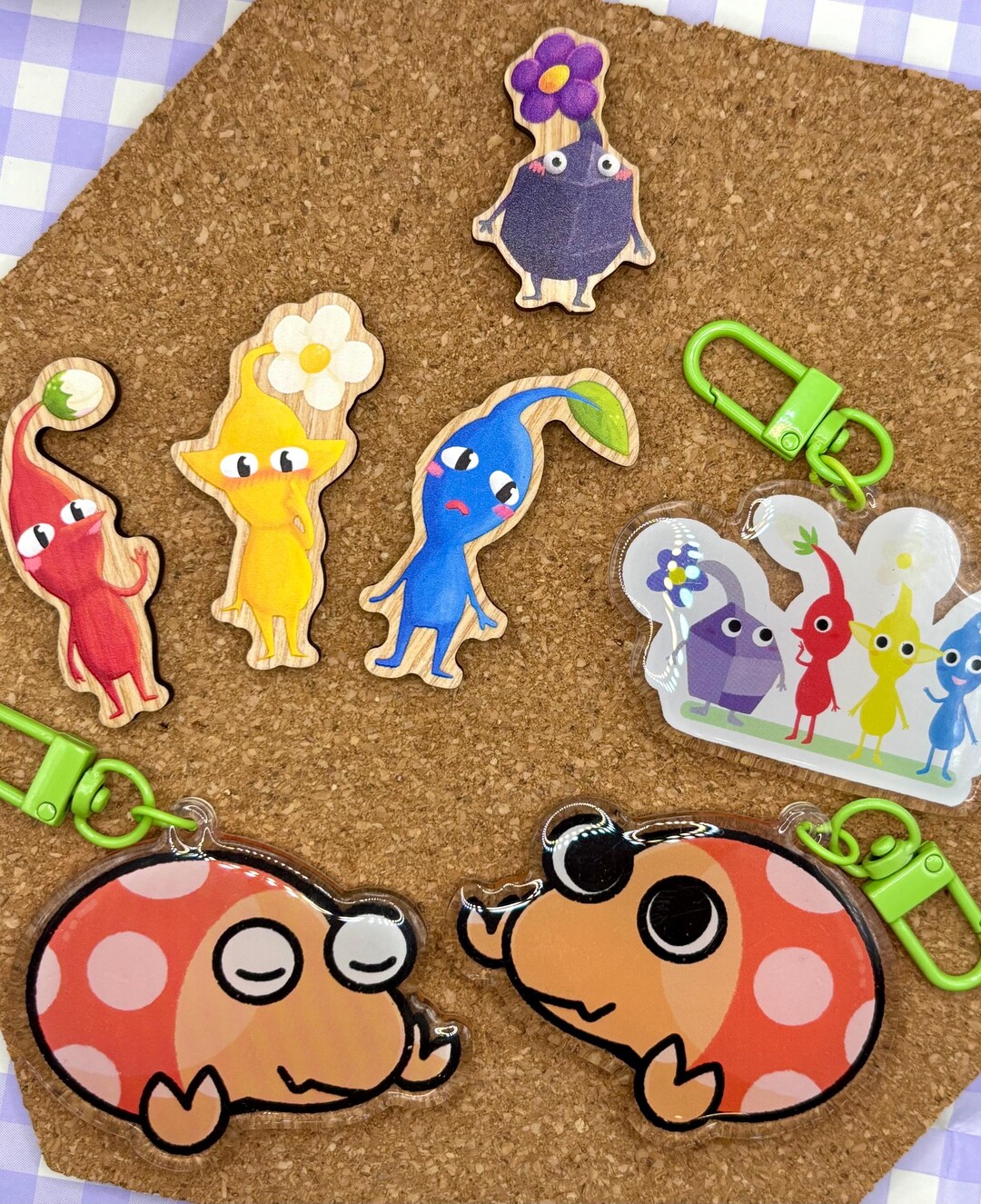 Pikmin Inspired Pins and Keychains - Etsy
