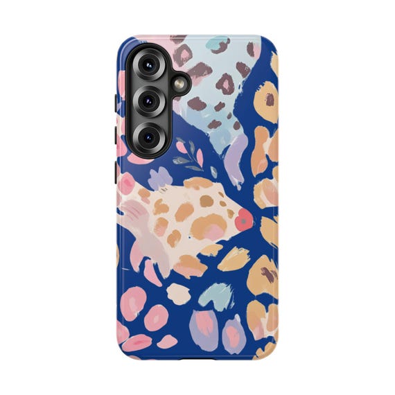 Blue Cheetah Print Phone Case