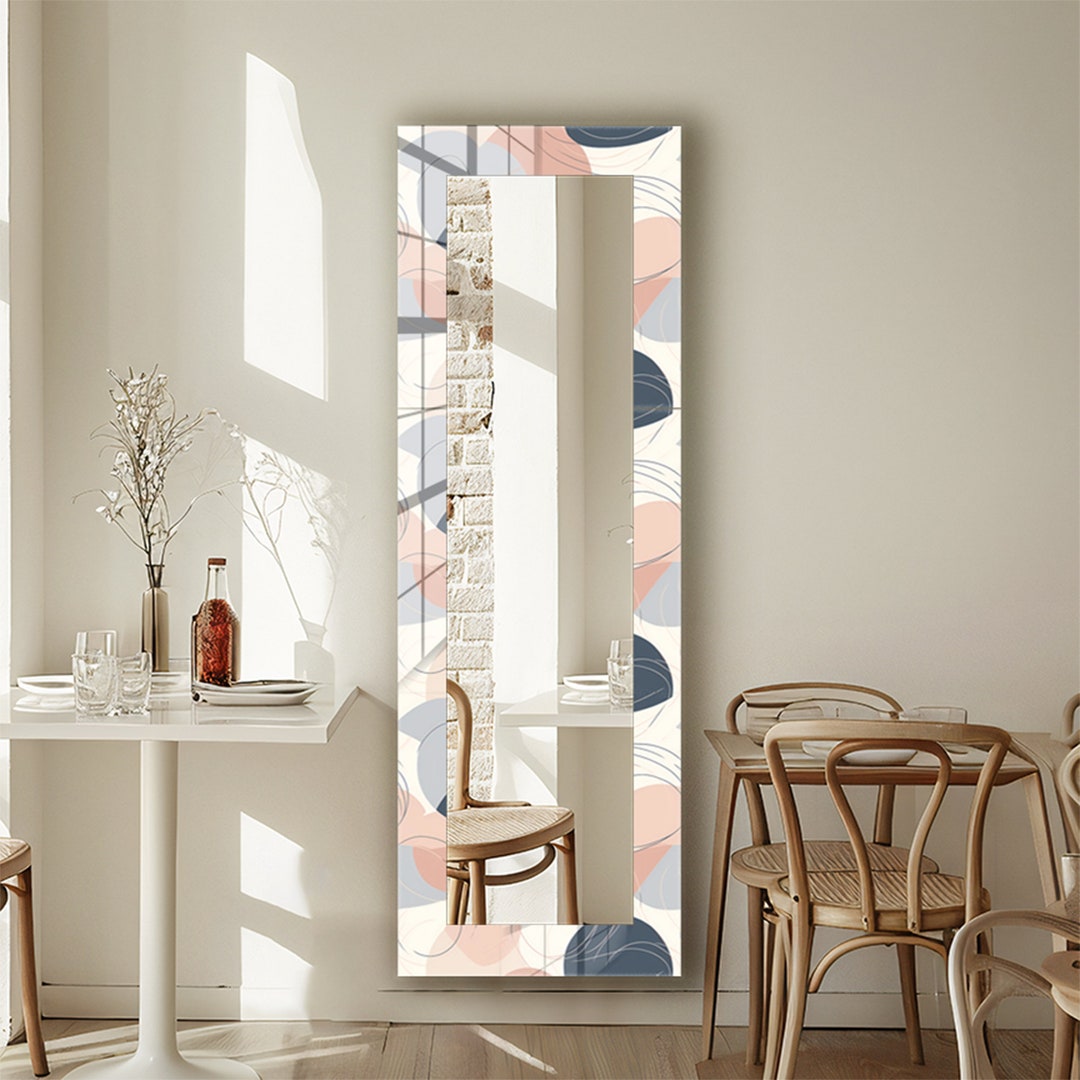 Colorful Illustration Wall Mirror- Tempered Glass Mirror Decor - Wall ...
