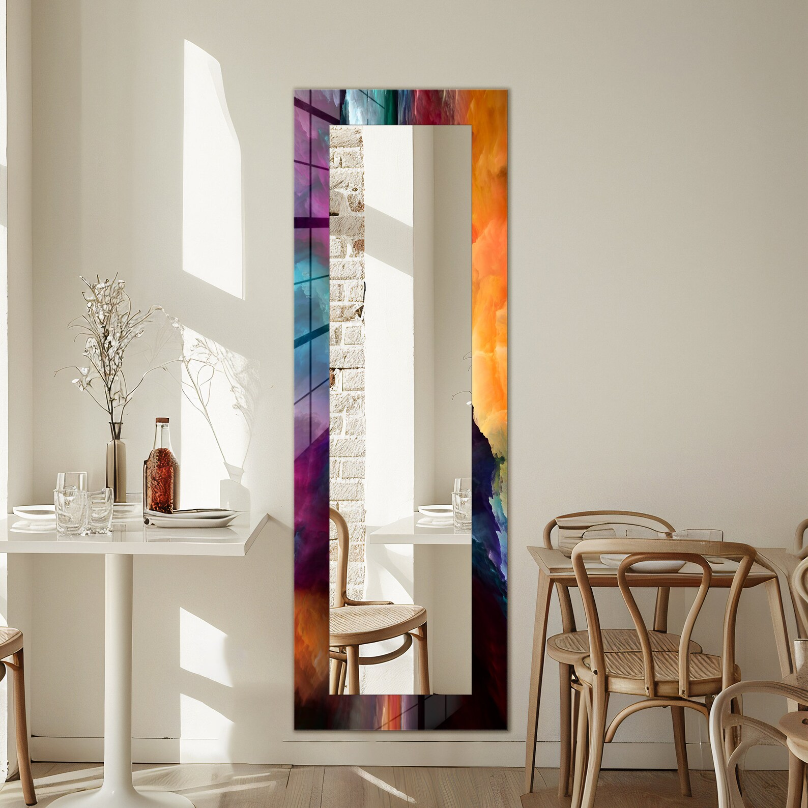 Colorful Mirror Wall Mirror-tempered Glass Mirror Wall Decor for ...