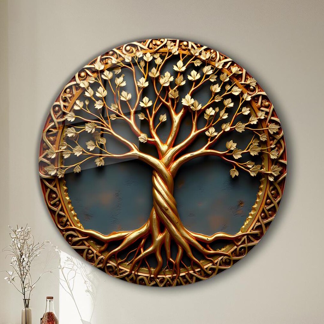 Tree of Life Wall Art - Family Tree Wall Art - Tempered Glass Wall Art ...