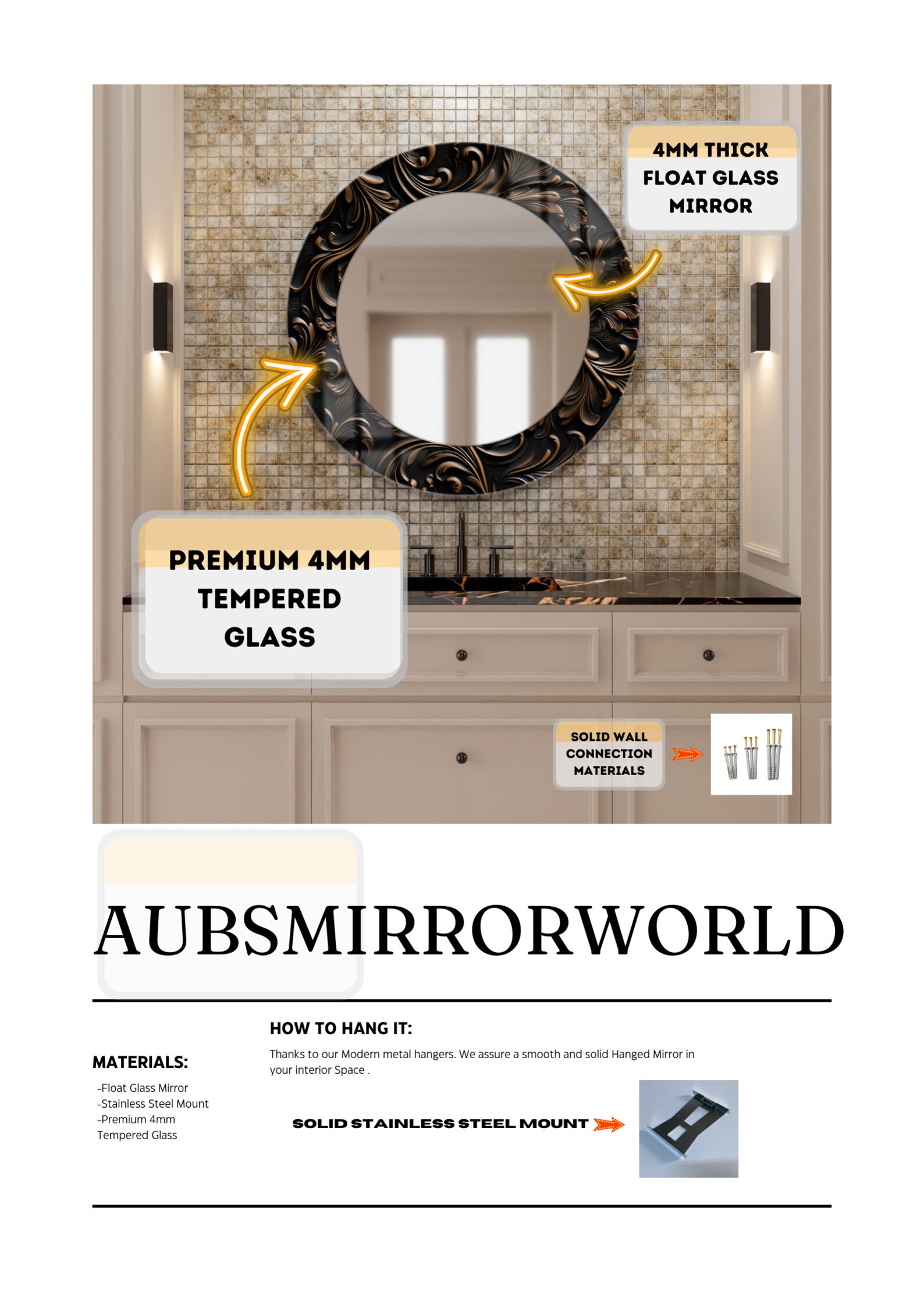 Colorful Mirror Wall Mirror-tempered Glass Mirror Wall Decor for ...