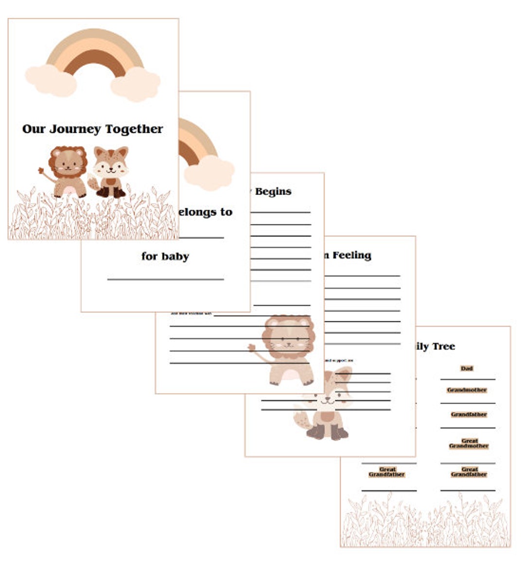 Pregnancy Journal, Gender Neutral, Moms to Be, Journals, PDF, Printable ...