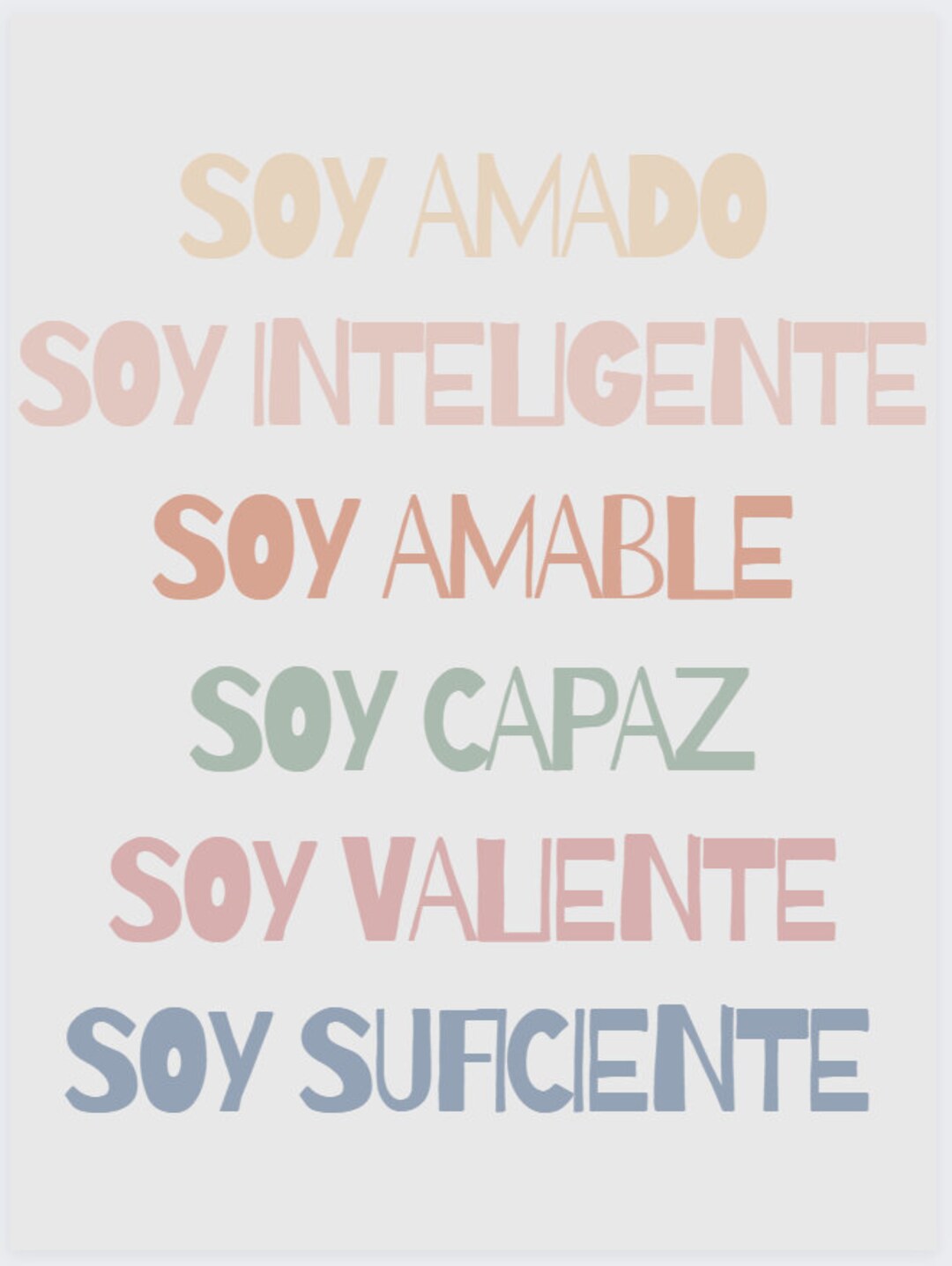 YO SOY Declaraciones | Dichos Para Ninos | I AM Statements for Kids ...
