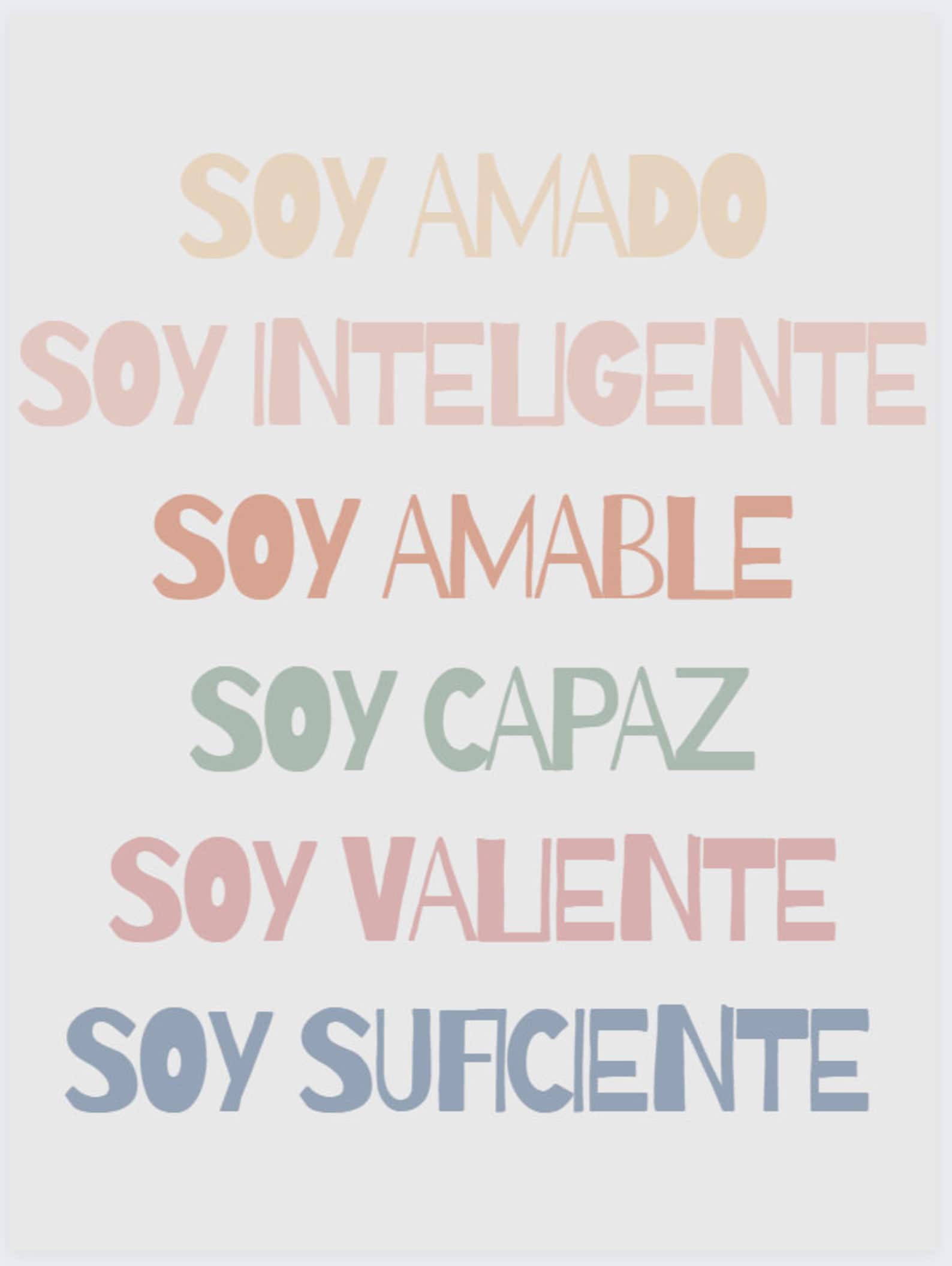 YO SOY Declaraciones | Dichos Para Ninos | I AM Statements for Kids ...