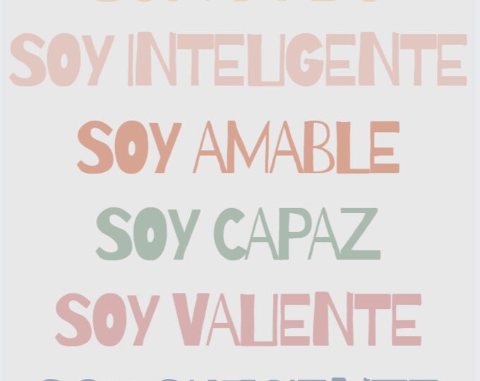 YO SOY Declaraciones | Dichos Para Ninos | I AM Statements for Kids ...
