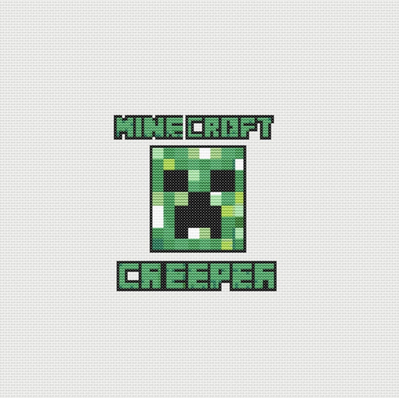 Minecraft Creeper Cross Stitch Pattern PDF, Instant Download, Boys ...