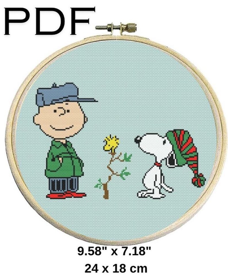 SNOOPY Beginner Cross Stitch Pattern Super Bundle Pack, PDF Files ...