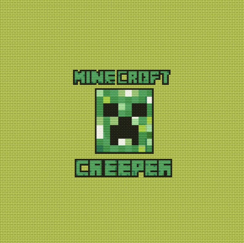 Minecraft Creeper Cross Stitch Pattern PDF, Instant Download, Boys ...