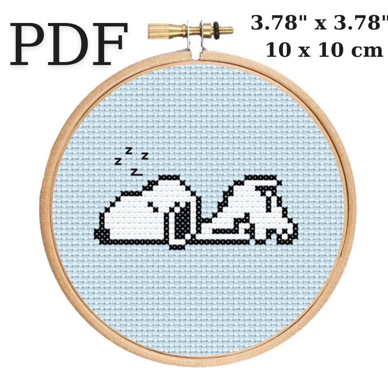 SNOOPY Beginner Cross Stitch Pattern Super Bundle Pack, PDF Files ...
