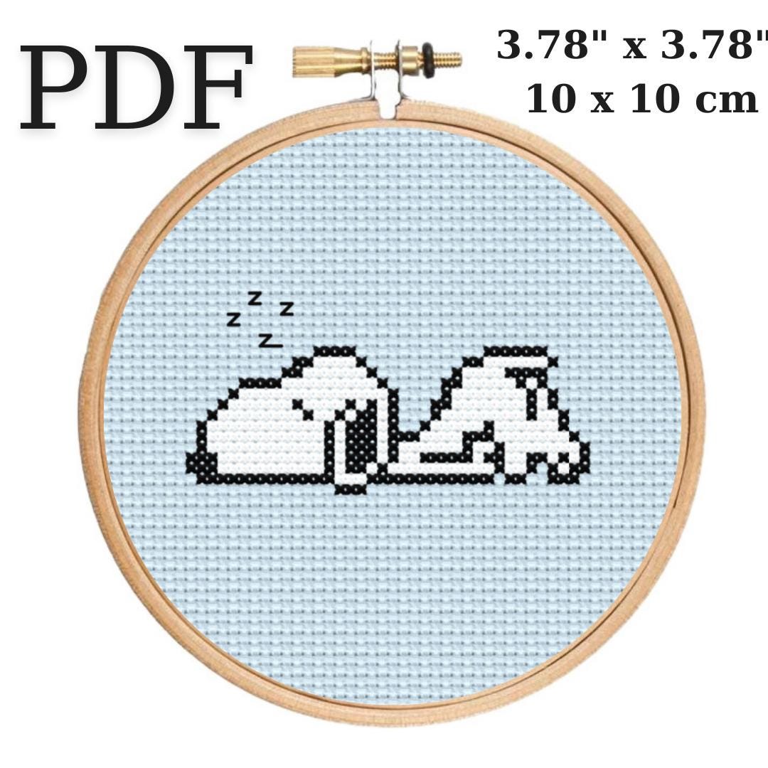 SNOOPY Beginner Cross Stitch Pattern Super Bundle Pack, PDF Files ...