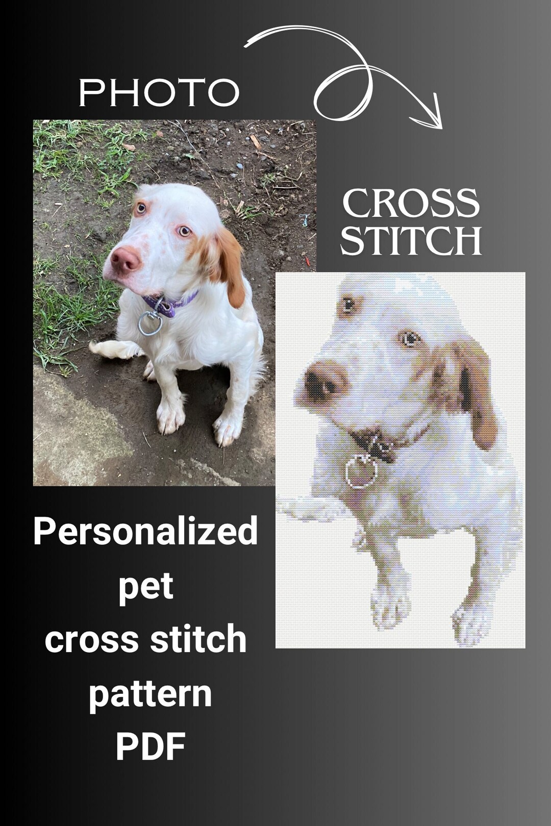 PET Cross Stitch Pattern, Dog Cross Stitch, PDF Format, Digital ...