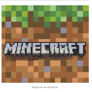 MINECRAFT Logo Cross Stitch Pattern, Creeper Steve Alex Herobrine ...