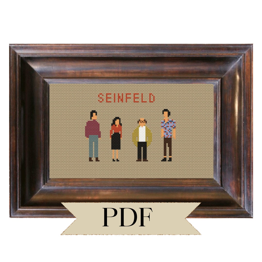 SEINFELD Cross Stitch Pattern, Printable Pattern, Jerry Seinfeld ...