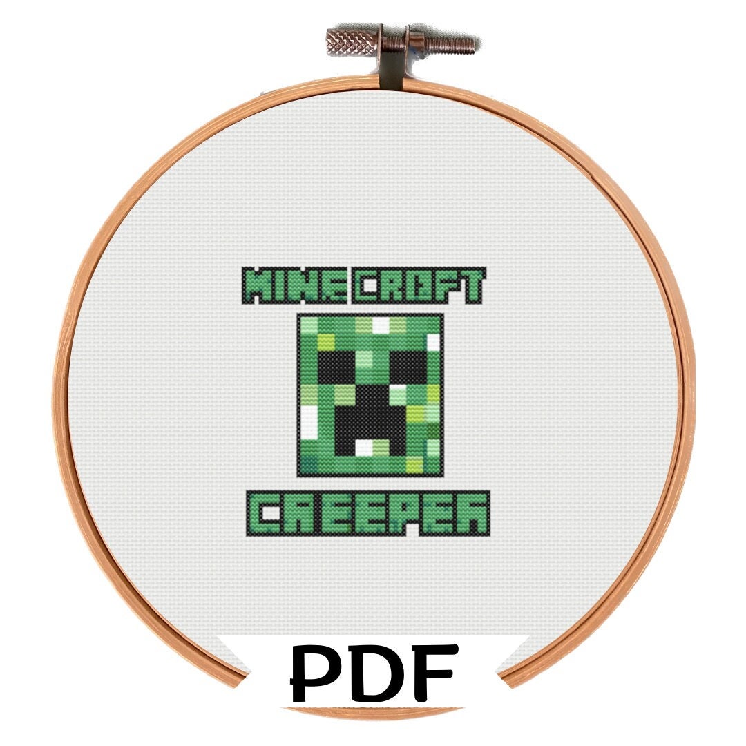 Minecraft Creeper Cross Stitch Pattern PDF, Instant Download, Boys ...