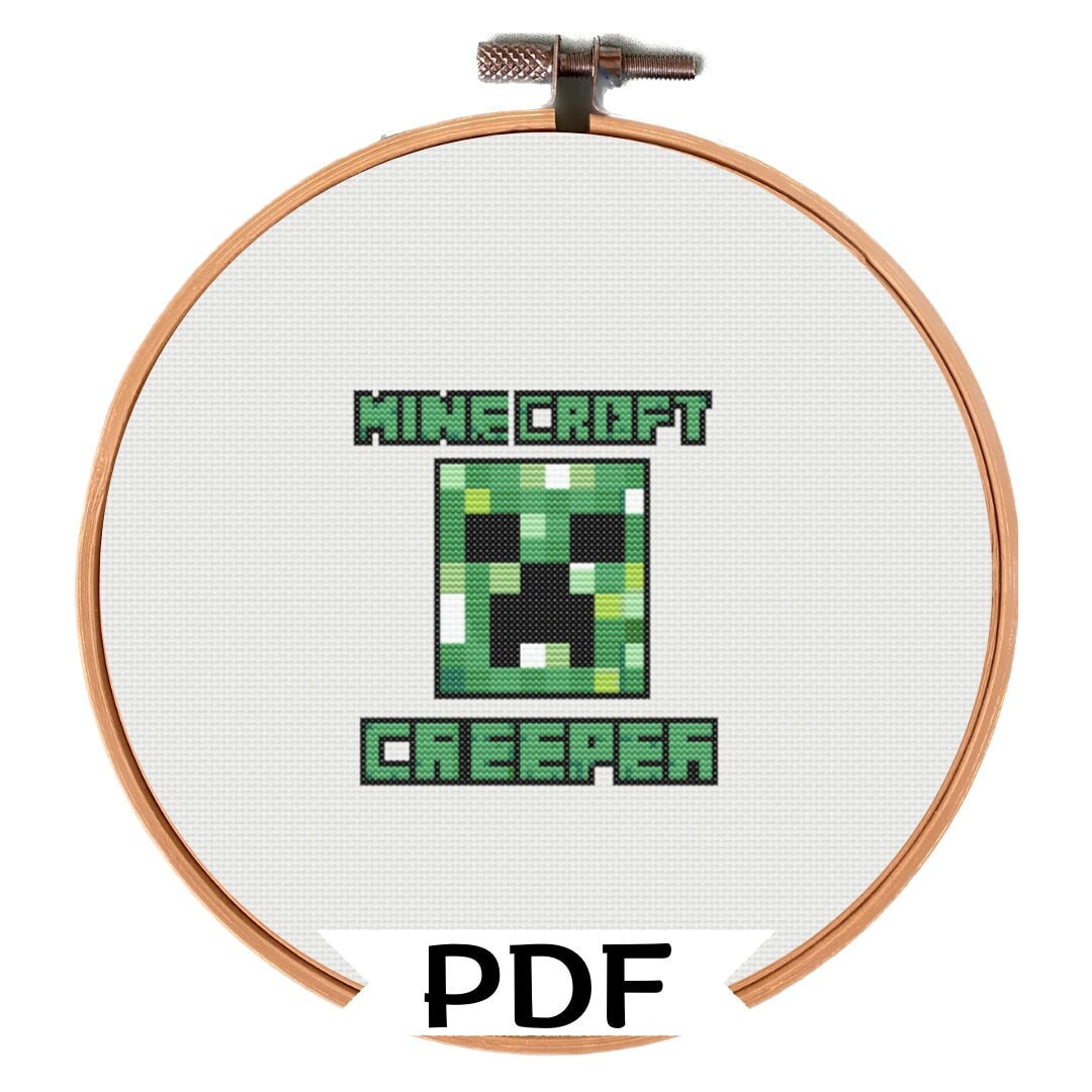 Minecraft Creeper Cross Stitch Pattern PDF, Instant Download, Boys ...