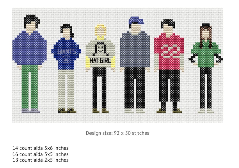 Friends TV Show Cross Stitch Pattern, Indtant Download, the One With ...