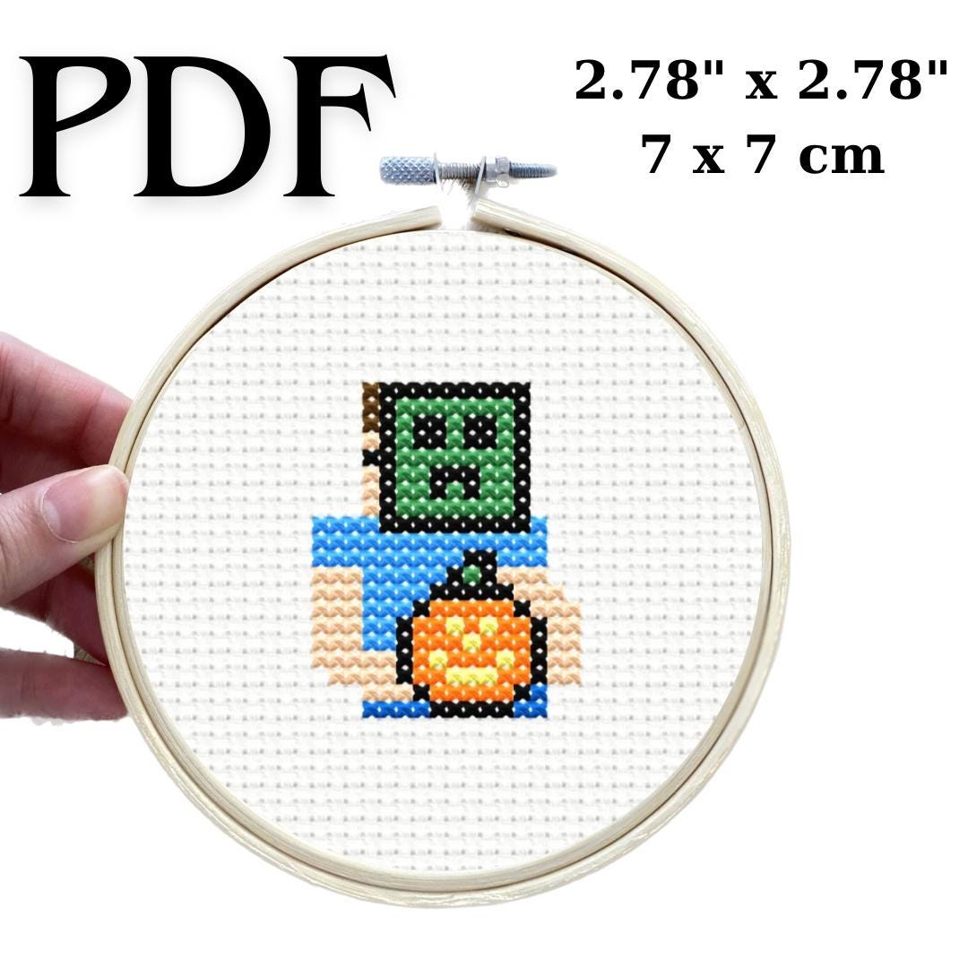 MINECRAFT Cross Stitch Pattern, Miniature Embroidery, Instant Download ...