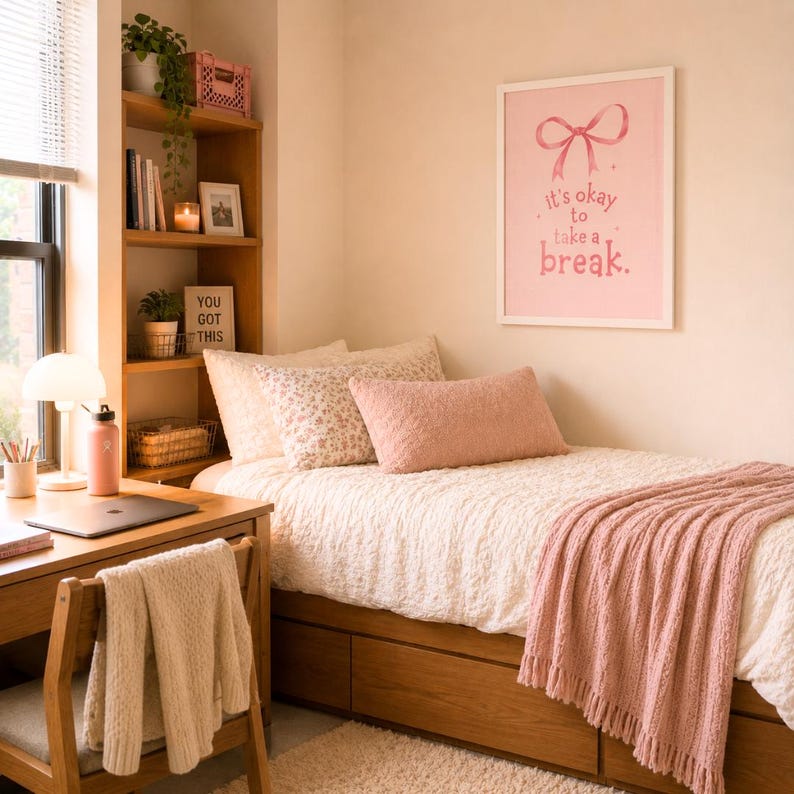 College Dorm Decor for Girls Bedroom Wall Art Pink Coquette Aesthetic ...