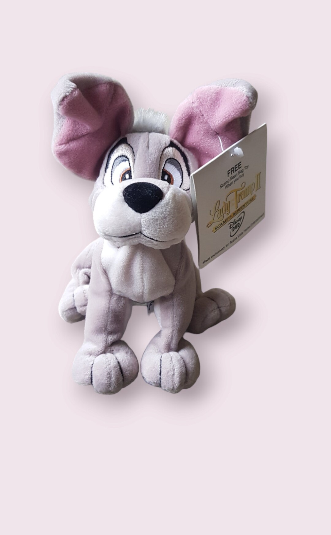 Vintage Disney Lady and the Tramp Scamp Bean Bag Plush Soft Toy With ...