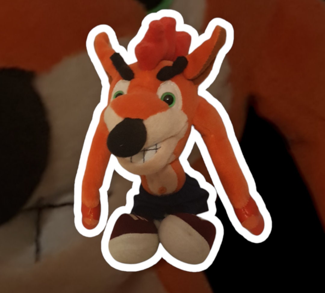 Vintage Crash Bandicoot Plush Soft Toy Etsy