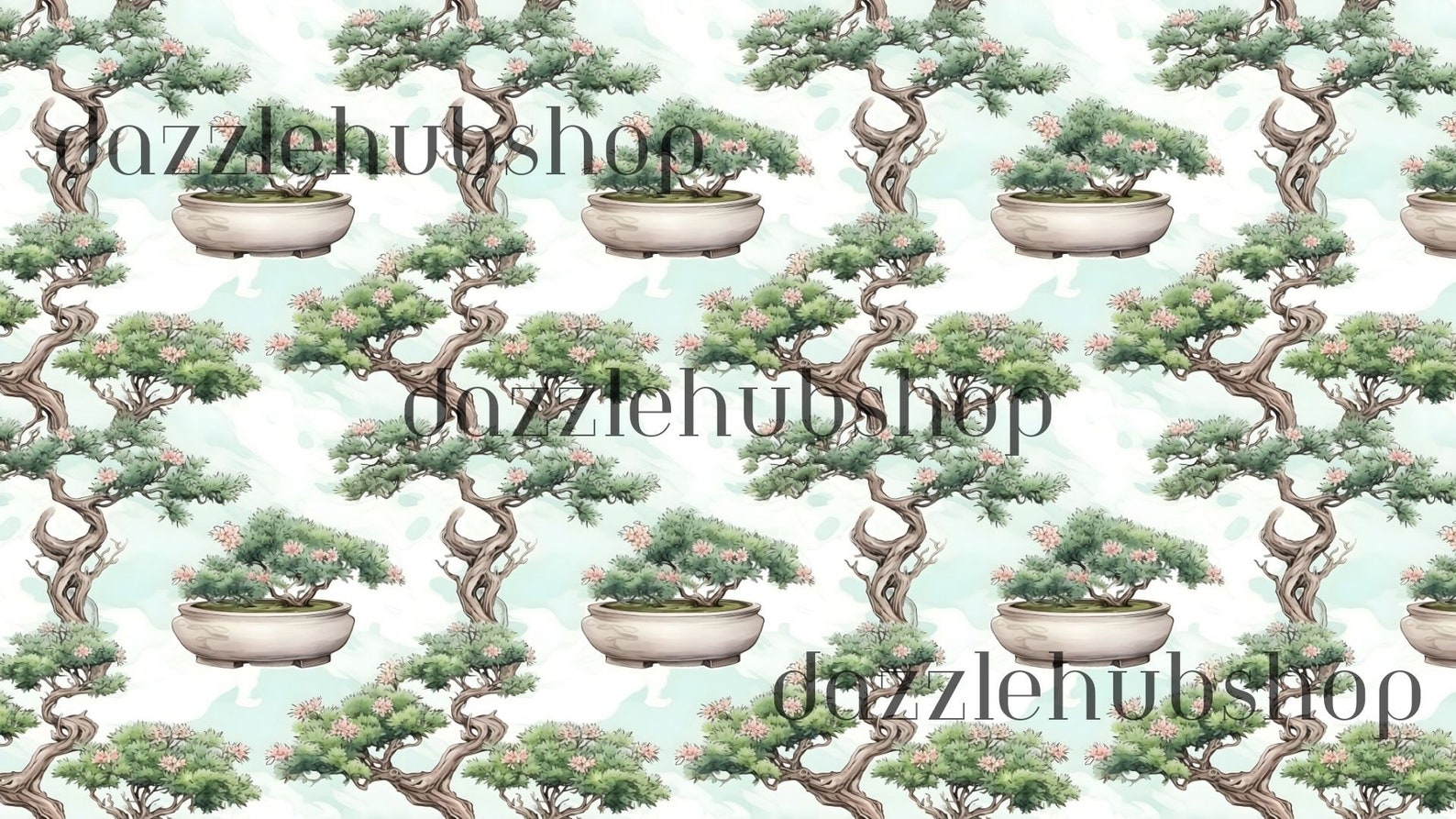 Nature's Palette Pack: 10-in-1 Bonsai Watercolour Seamless Patterns for ...