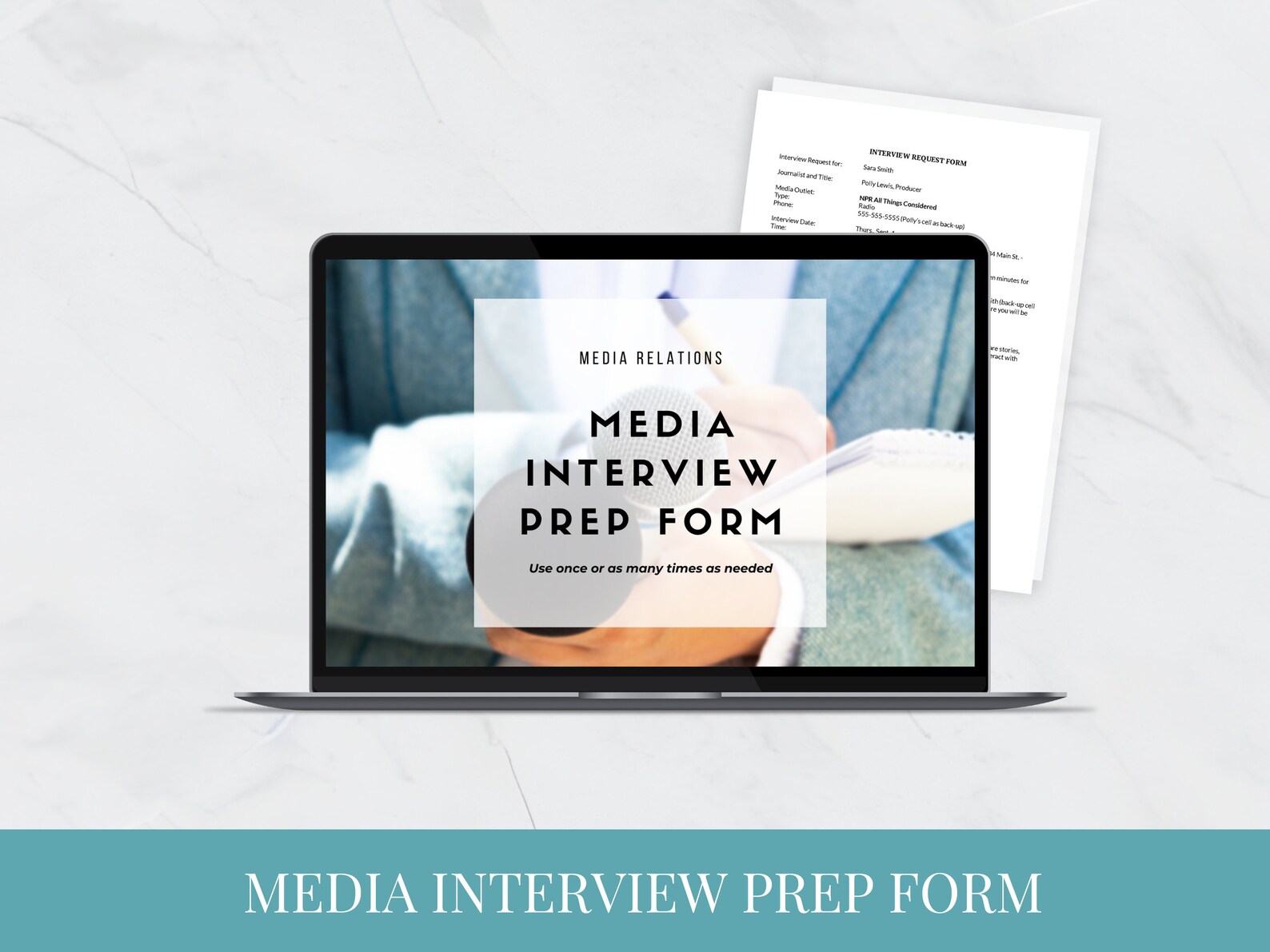 Media Interview Prep Form Template - Etsy