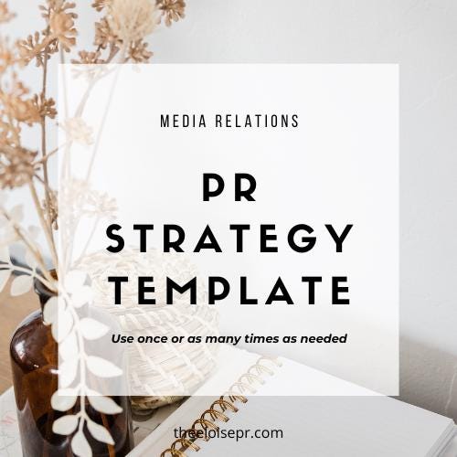 Communications Strategy Template for Media Coverage - Public Relations ...