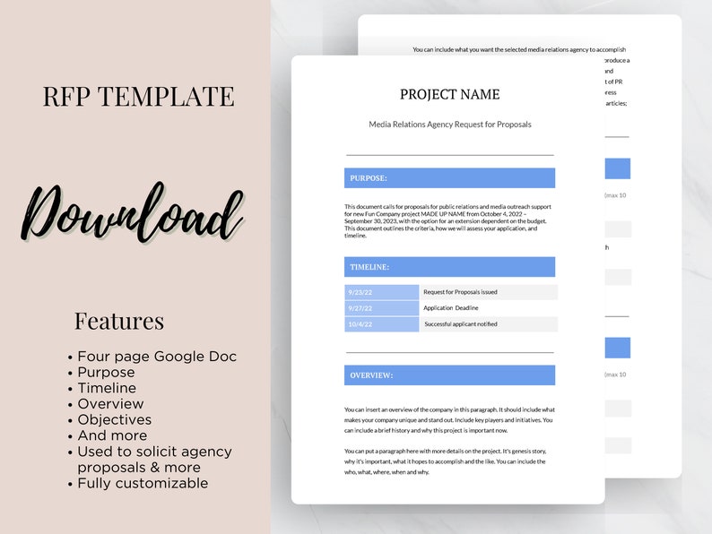 Request for Proposal Template - for Small Businesses, Agencies ...