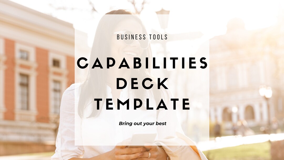 Capabilities Deck for Service Based Businesses, Entrepreneurs Canva ...