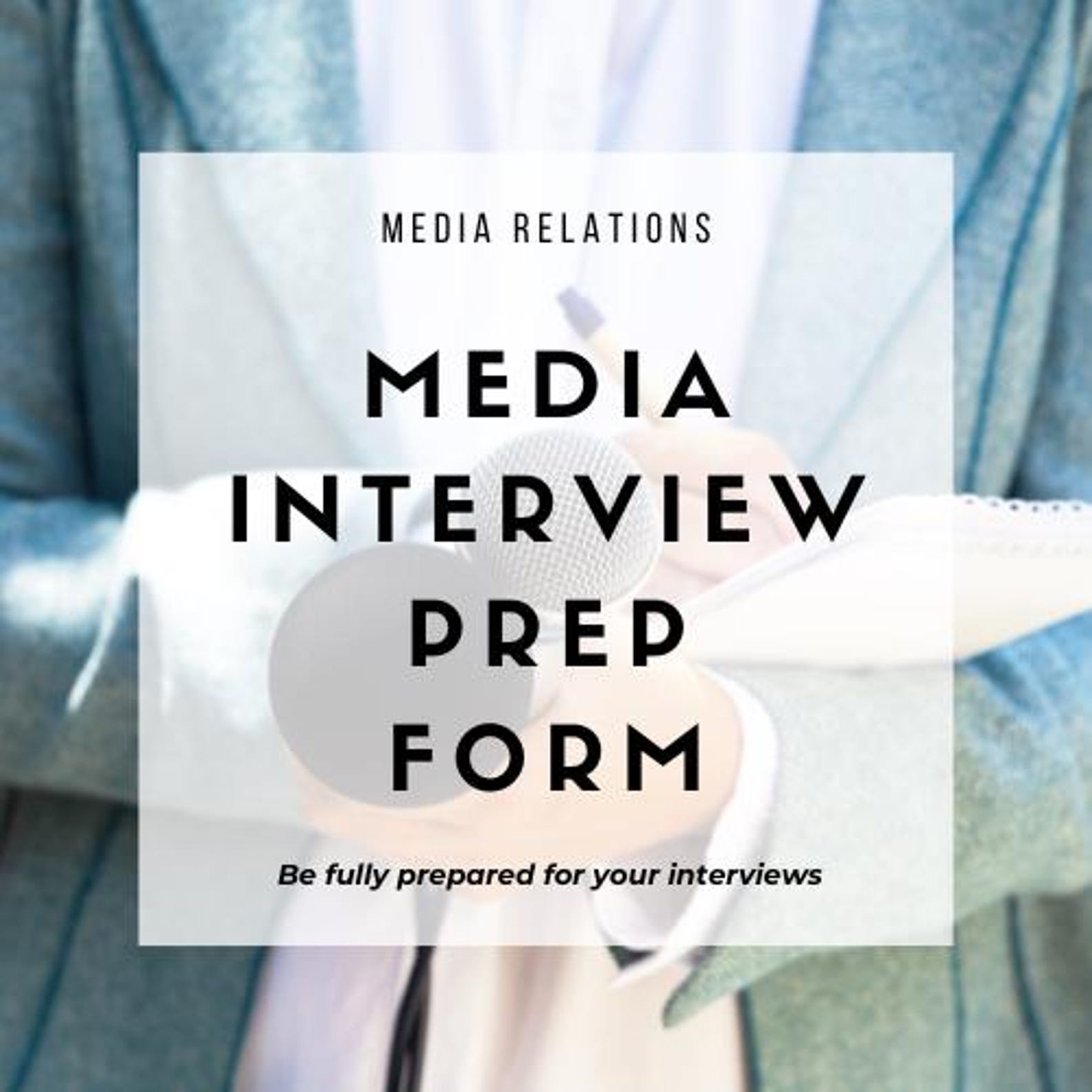 Media Interview Prep Form Template - Etsy