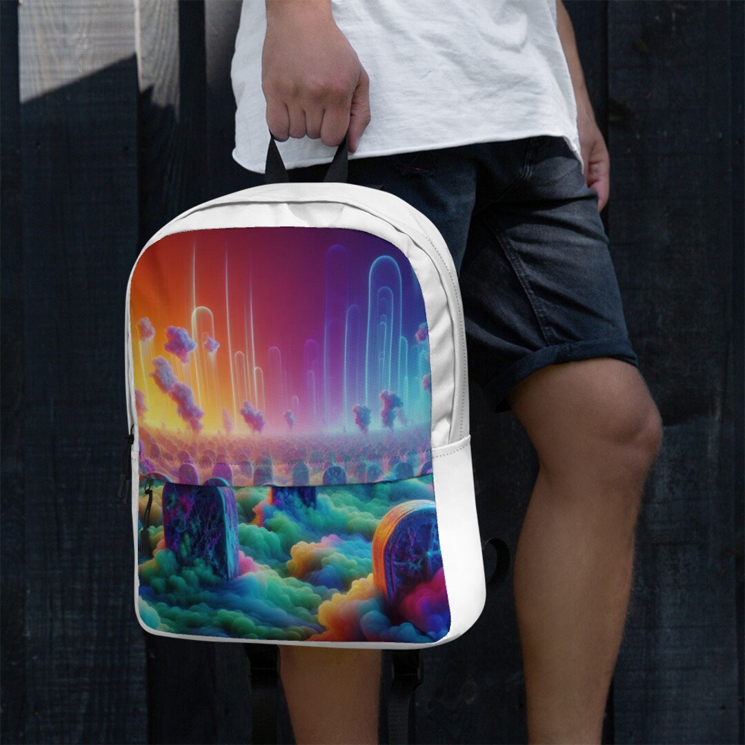 Trippy Tombstones Backpack - BAG Trippy, Unique, Print, Psychedelic - Etsy