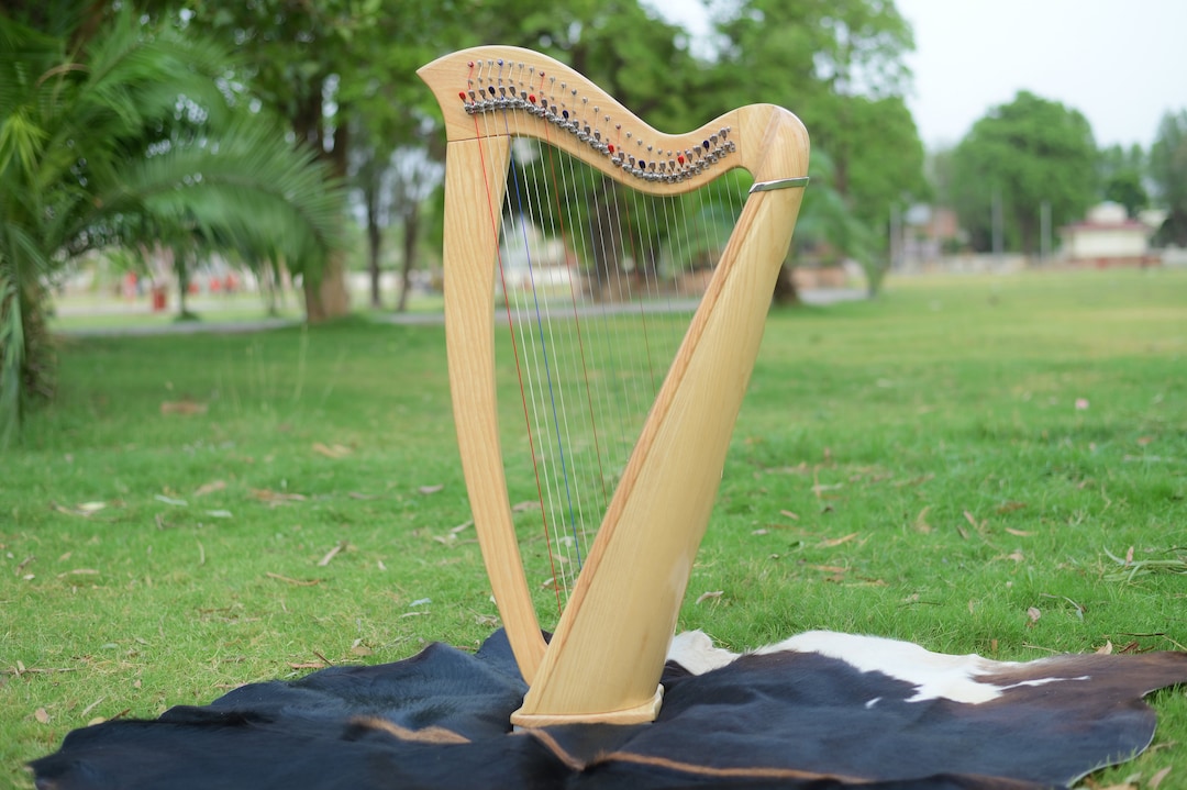 Harp 27 Strings Celtic Lever Harp, Folk Harp, Irish Music | Handmade ...