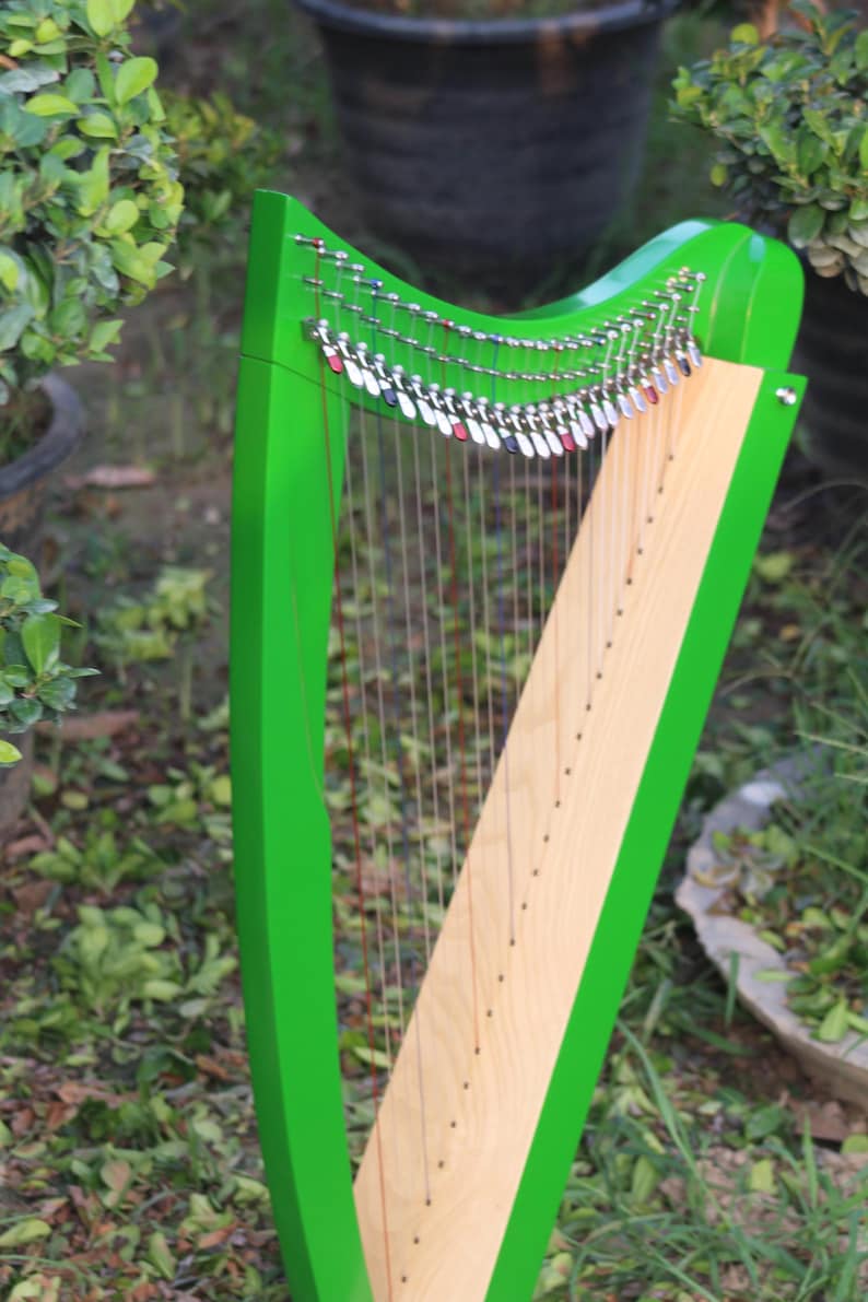 26 Strings Celtic Lever Harp, Folk Harp, Irish Music | Handmade With Beech Wood | Comes With ...