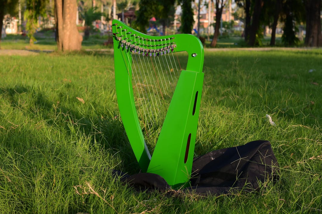 15 Strings Baby Harp, Irish Harp, Musical Instruments | Handmade With ...