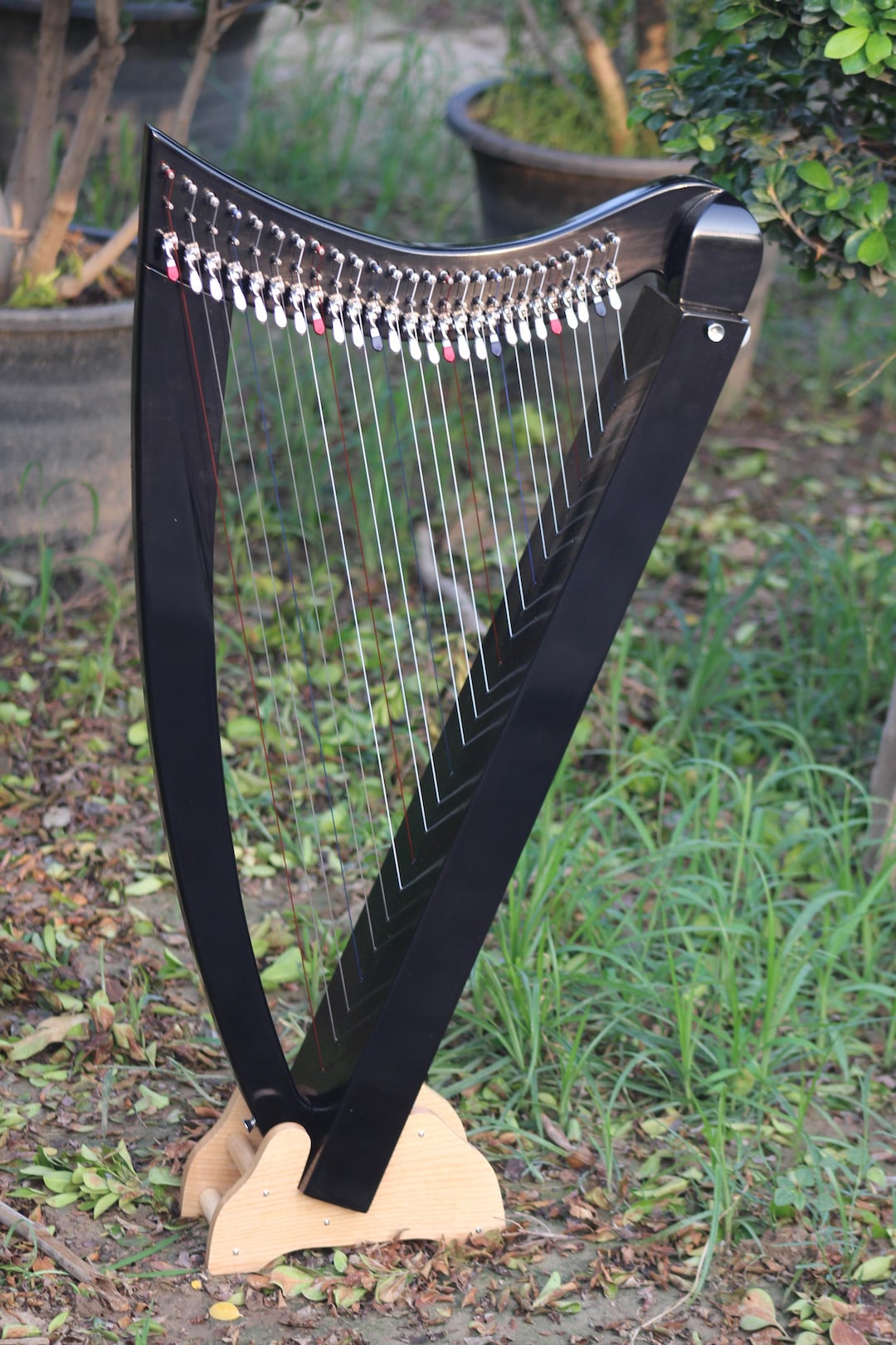 26 Strings Celtic Lever Harp, Folk Harp, Irish Music | Handmade With Beech Wood | Comes With ...