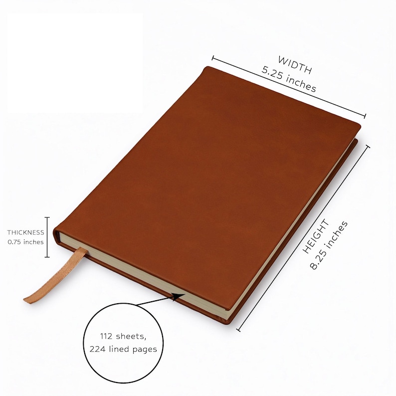 Engraved Leather Notebook, Customizable Journal, Personalized Leather ...