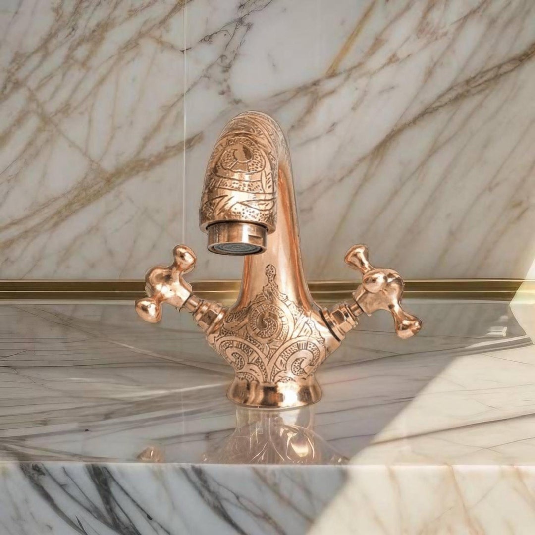 Handkrafted Powder Riom Copper Faucet, Solid Cooper Faucet. - Etsy