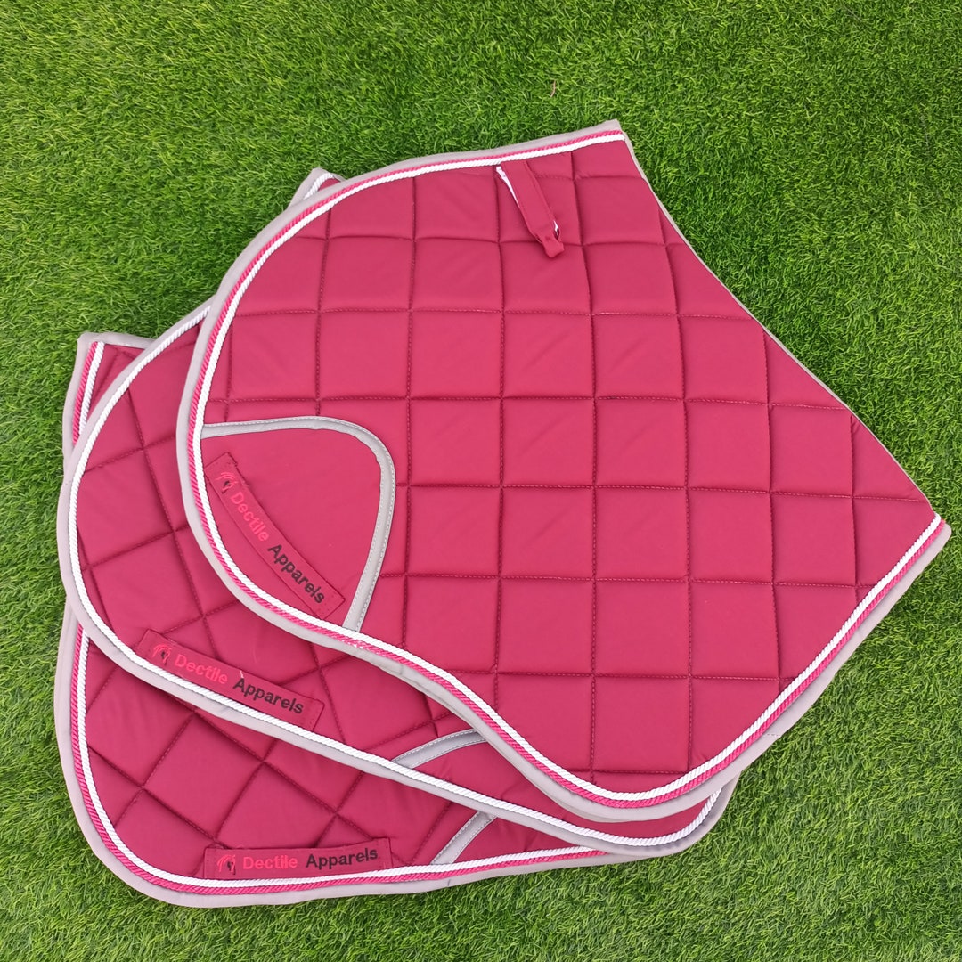 Maroon English All Purpose Saddle Pads Full Set in All Shapes Dressage ...