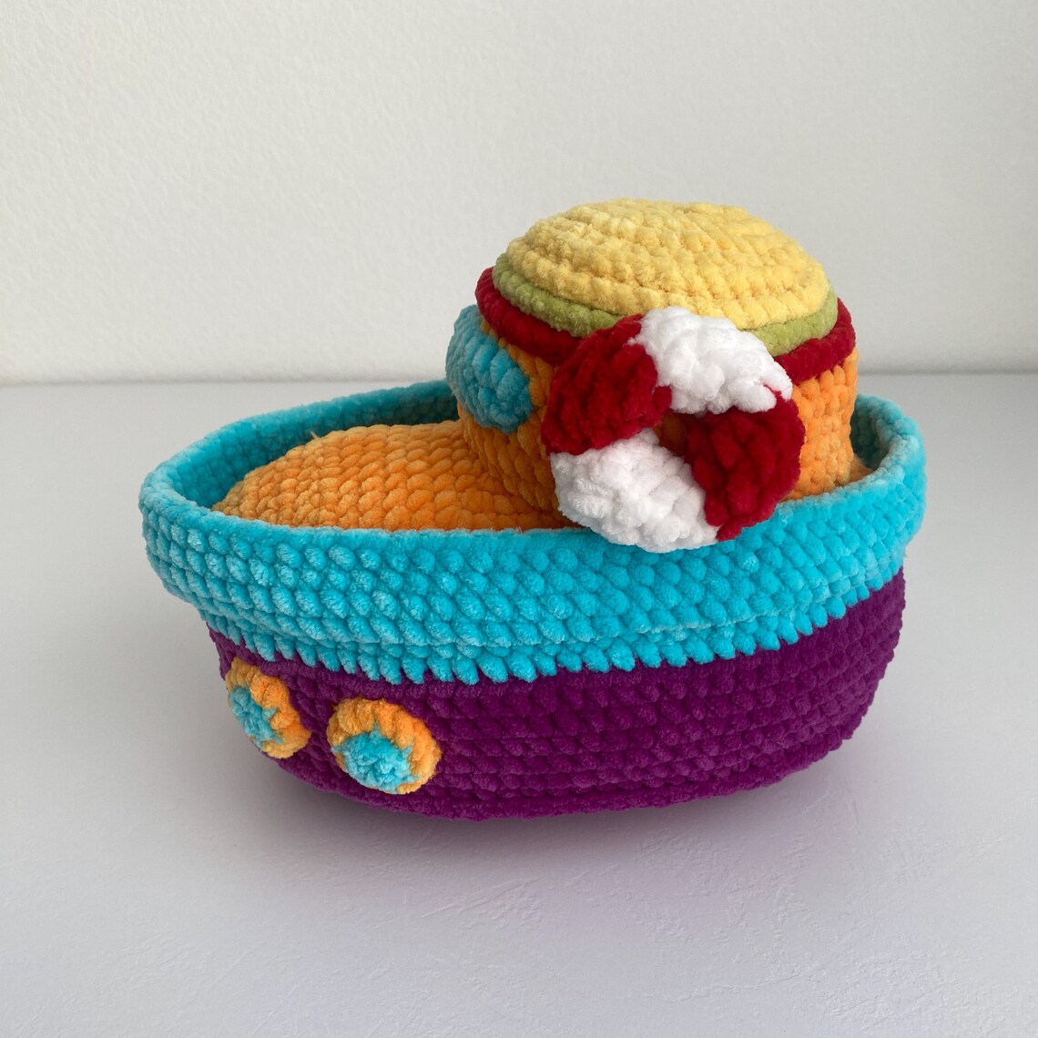 Crochet Pattern Boat / Funny Plush Boat / Crochet Design PDF Boat ...
