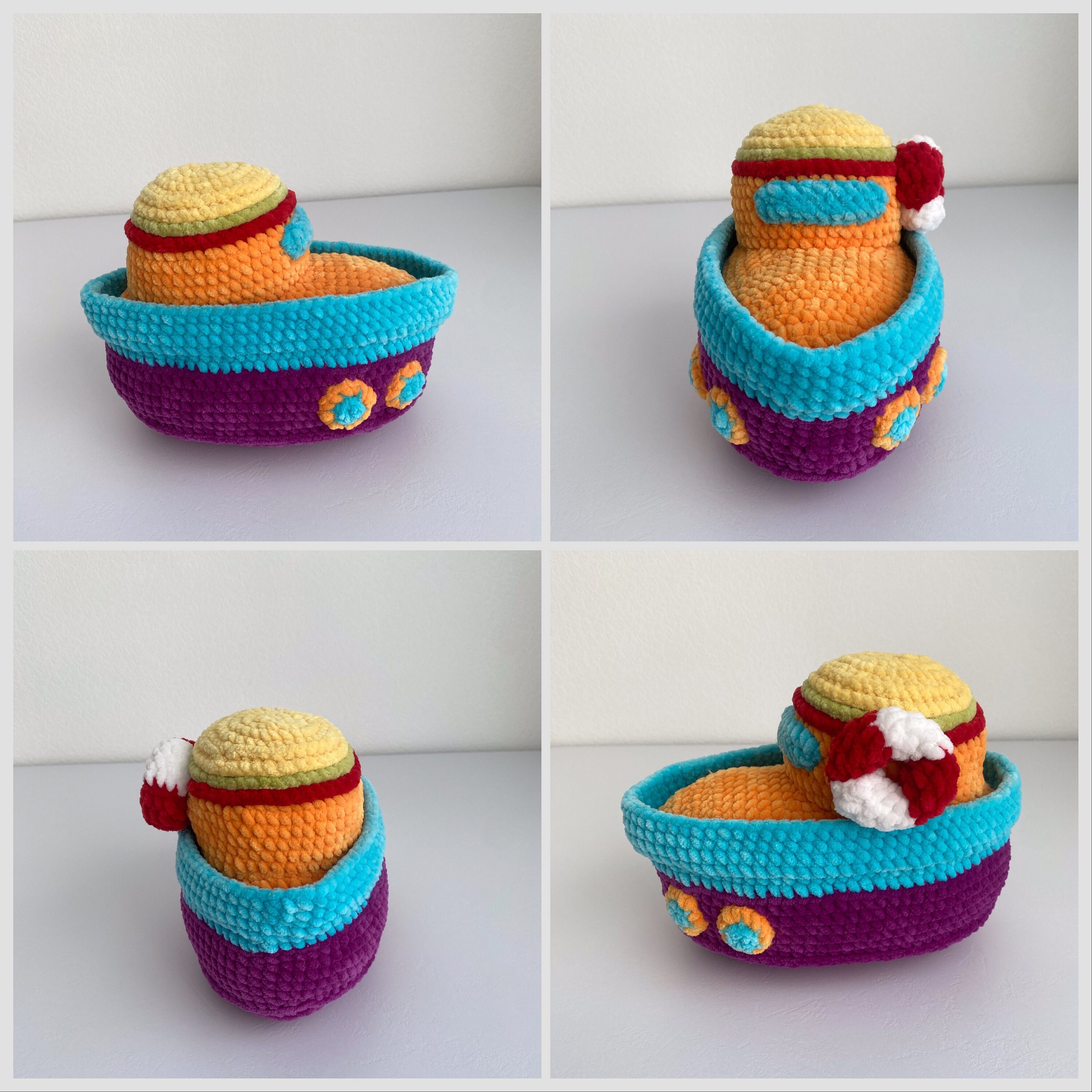 Crochet Pattern Boat / Funny Plush Boat / Crochet Design PDF Boat ...